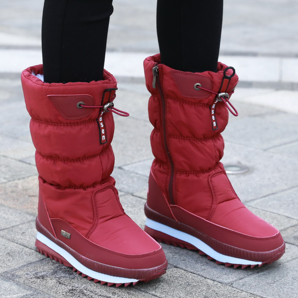 Isla Orthopedic Quilted Winter Boots | Toggle Laces Mid-Calf Winter Bo ...
