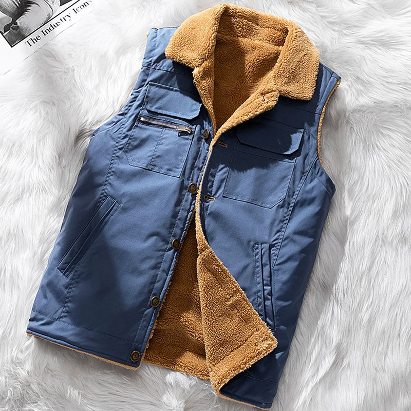 Men’s Utility Bodywarmer – Structured Fit – Sherpa Lined – High Collar ...